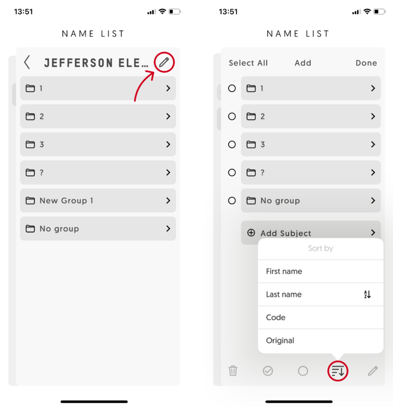 Editing and sorting your name list in the Entagged app » foolography
